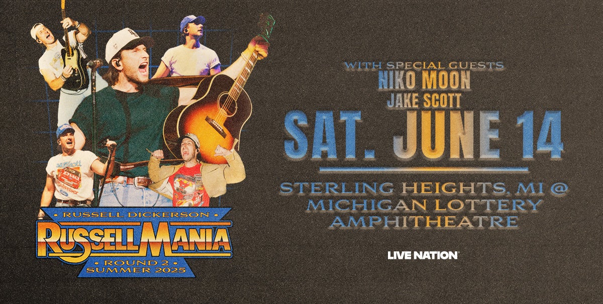 Russell Dickerson with special guests Niko Moon & Jake Scott | Michigan